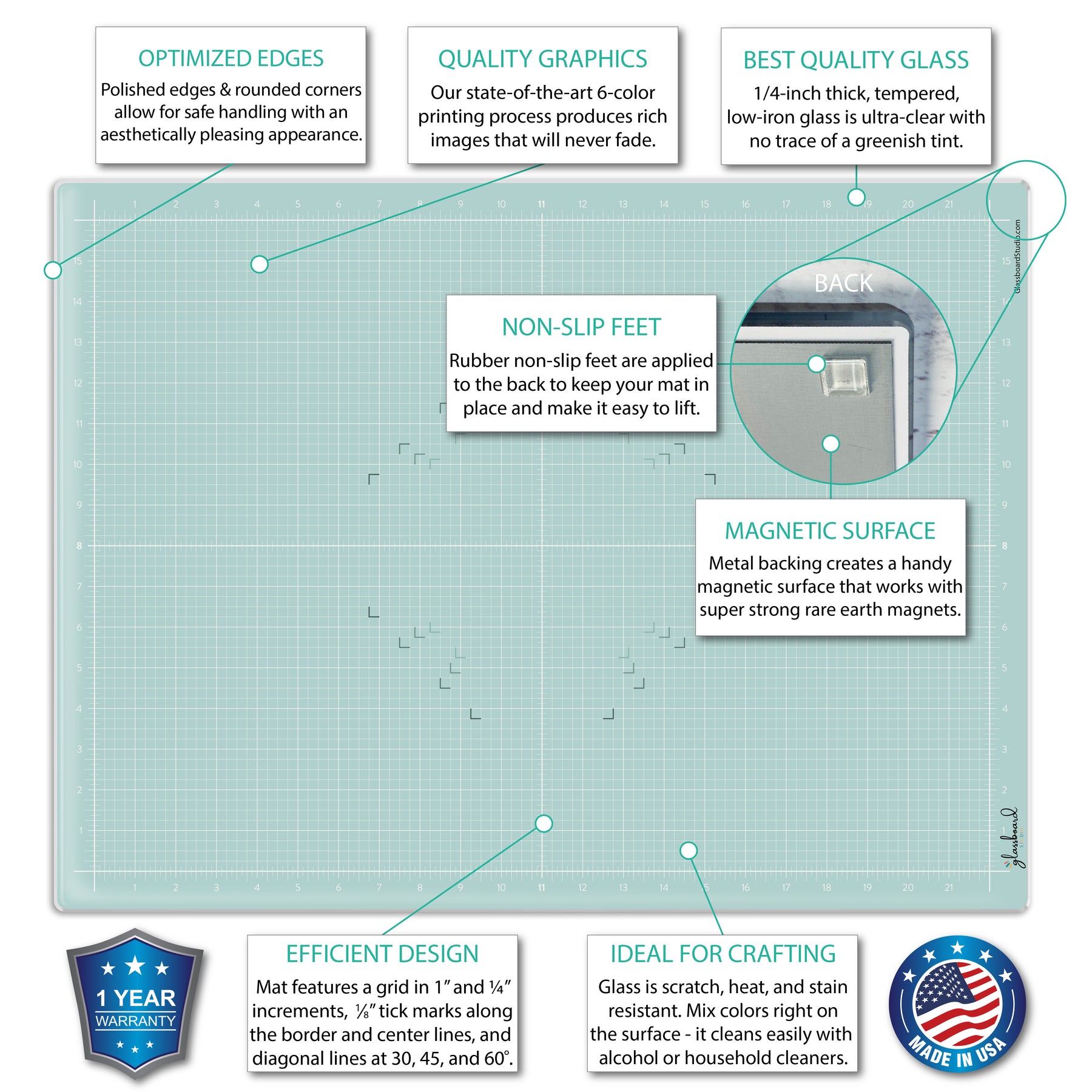 Magnetic Glass Craft Mats for Creators | Glassboard Studio