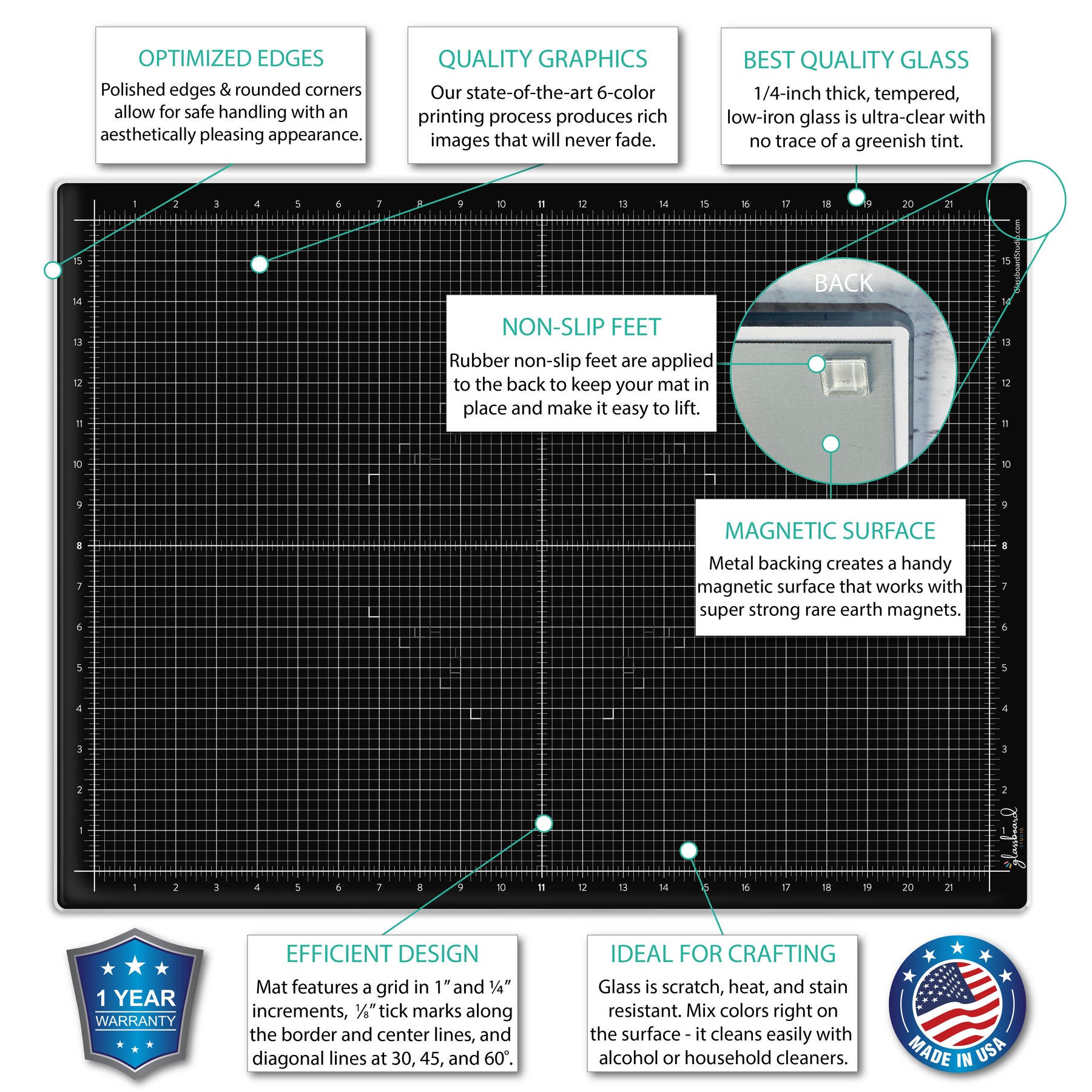 Magnetic Glass Craft Mats for Creators | Glassboard Studio