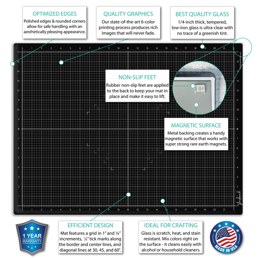 Magnetic Glass Craft Mats for Creators | Glassboard Studio