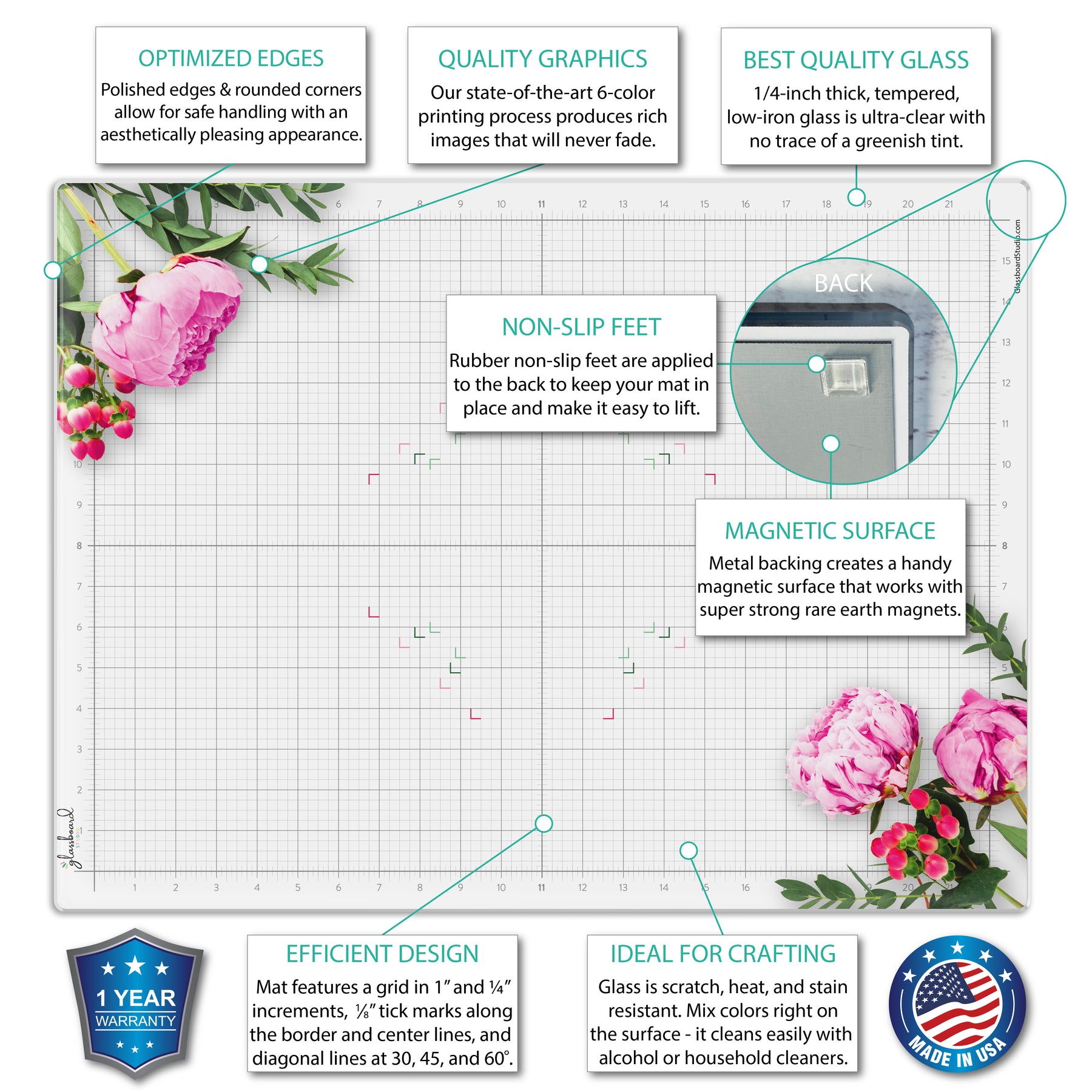 Magnetic Glass Craft Mats for Creators | Glassboard Studio