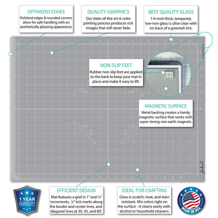 Magnetic Glass Craft Mat – Glassboard Studio