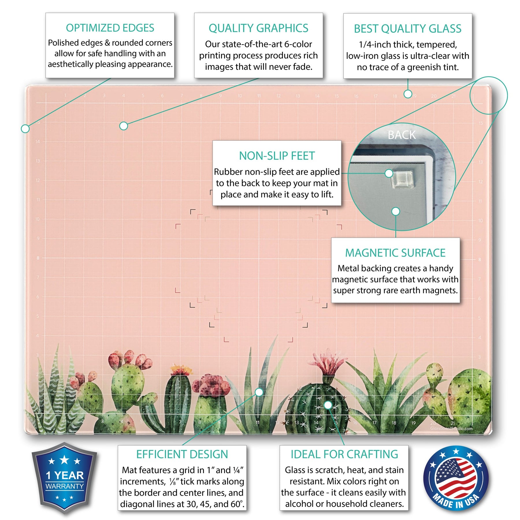 Magnetic Glass Craft Mat – Glassboard Studio