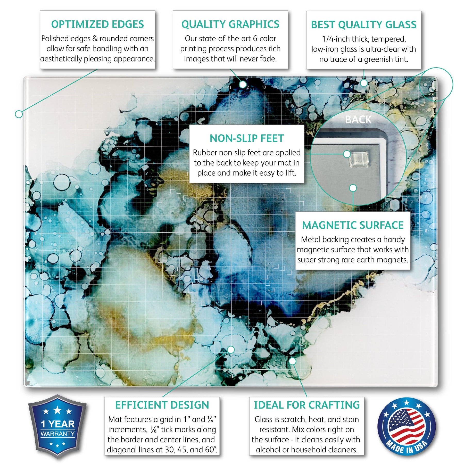 Magnetic Glass Craft Mat – Glassboard Studio